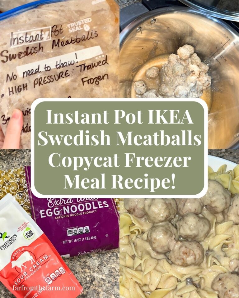Instant Pot IKEA Swedish Meatballs Copycat Freezer Meal Recipe! - Far ...